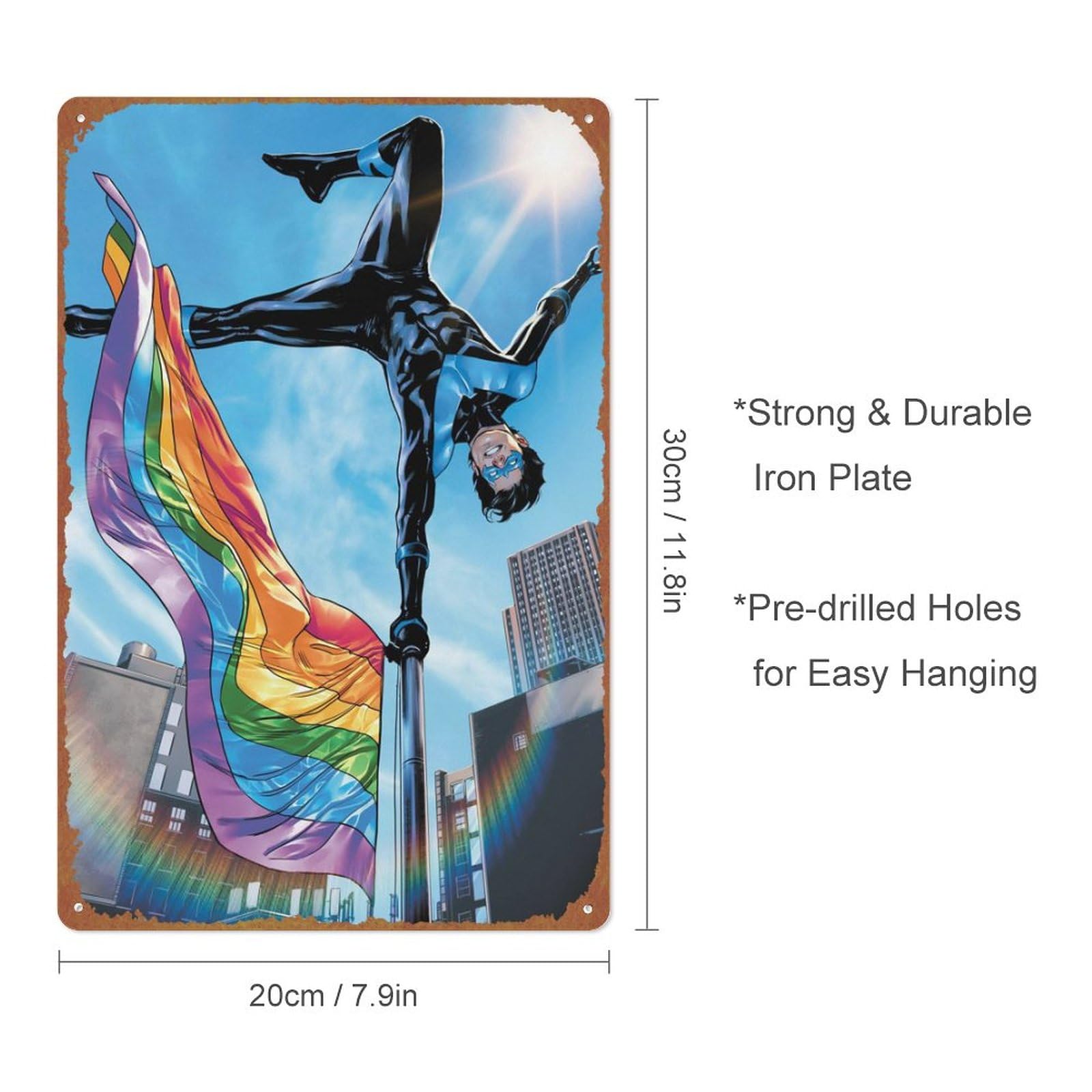 Snapklik.com : Nightwing Comic Poster Metal Tin Sign Wall Decor Signs