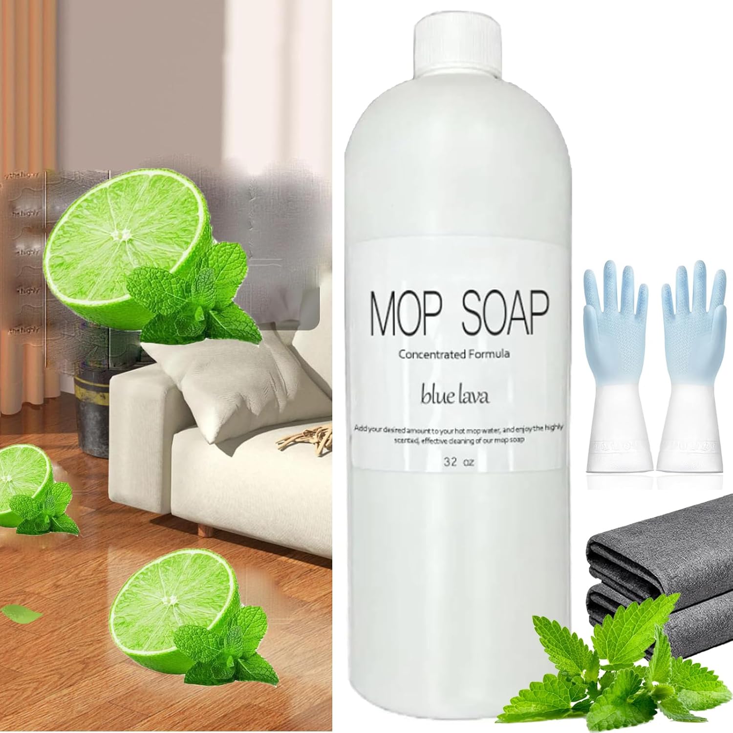 Amazon.com: Eaerec Mop Soap, Mop Soap For Floor Cleaning, R&W Mop Soap ...