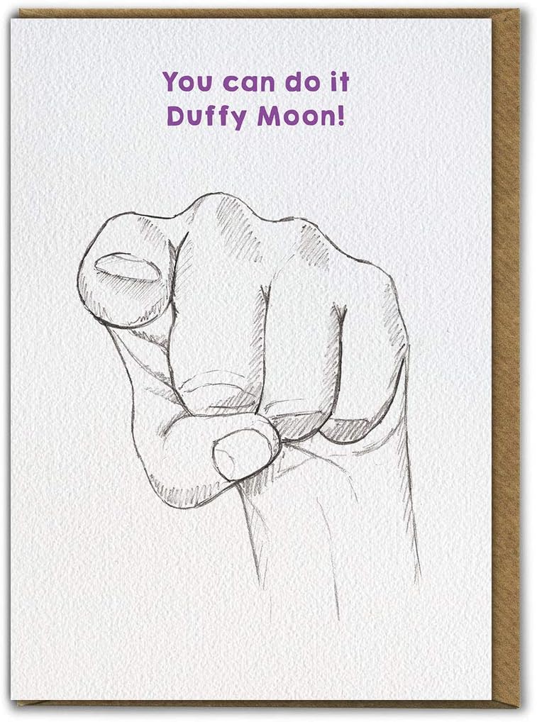 Amazon.com : Funny Humorous 'You Can Do It Duffy Moon!' Good Luck ...