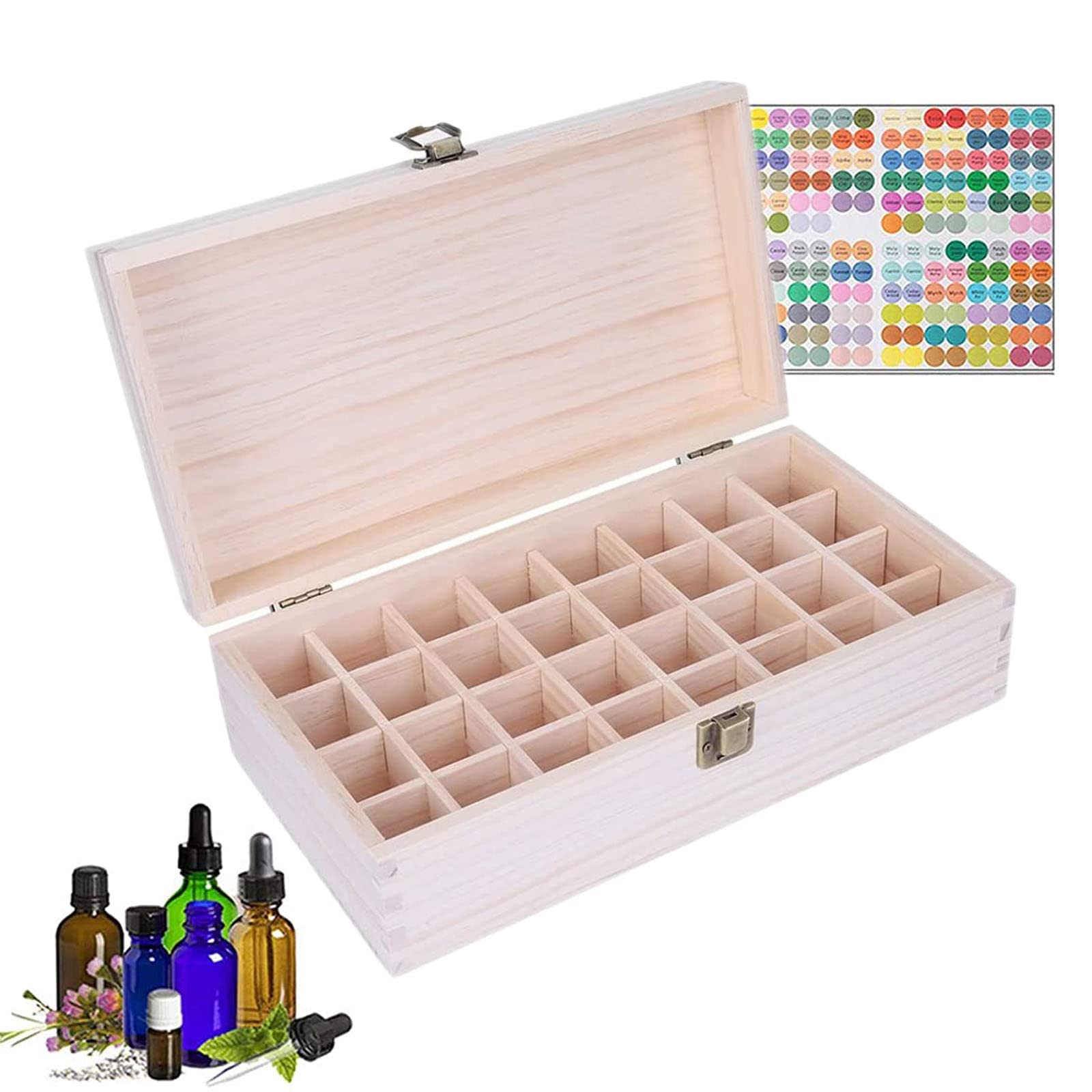 Amazon.com: Essential Oil Storage Box Wooden Essential Oils Display ...
