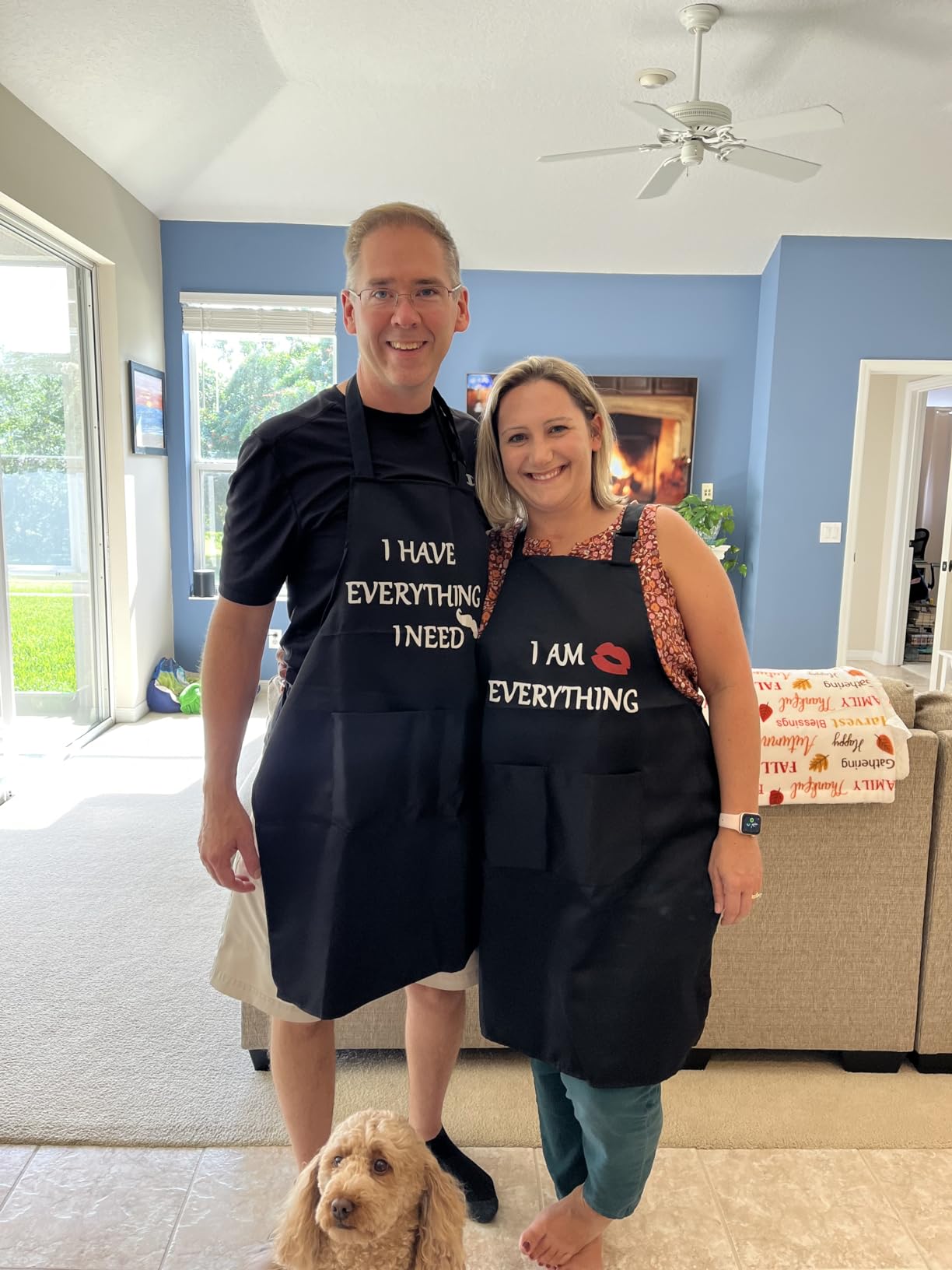 Amazon.com: Apron Couples, YIKA Cooking Kitchen Aprons Set: Waterproof ...