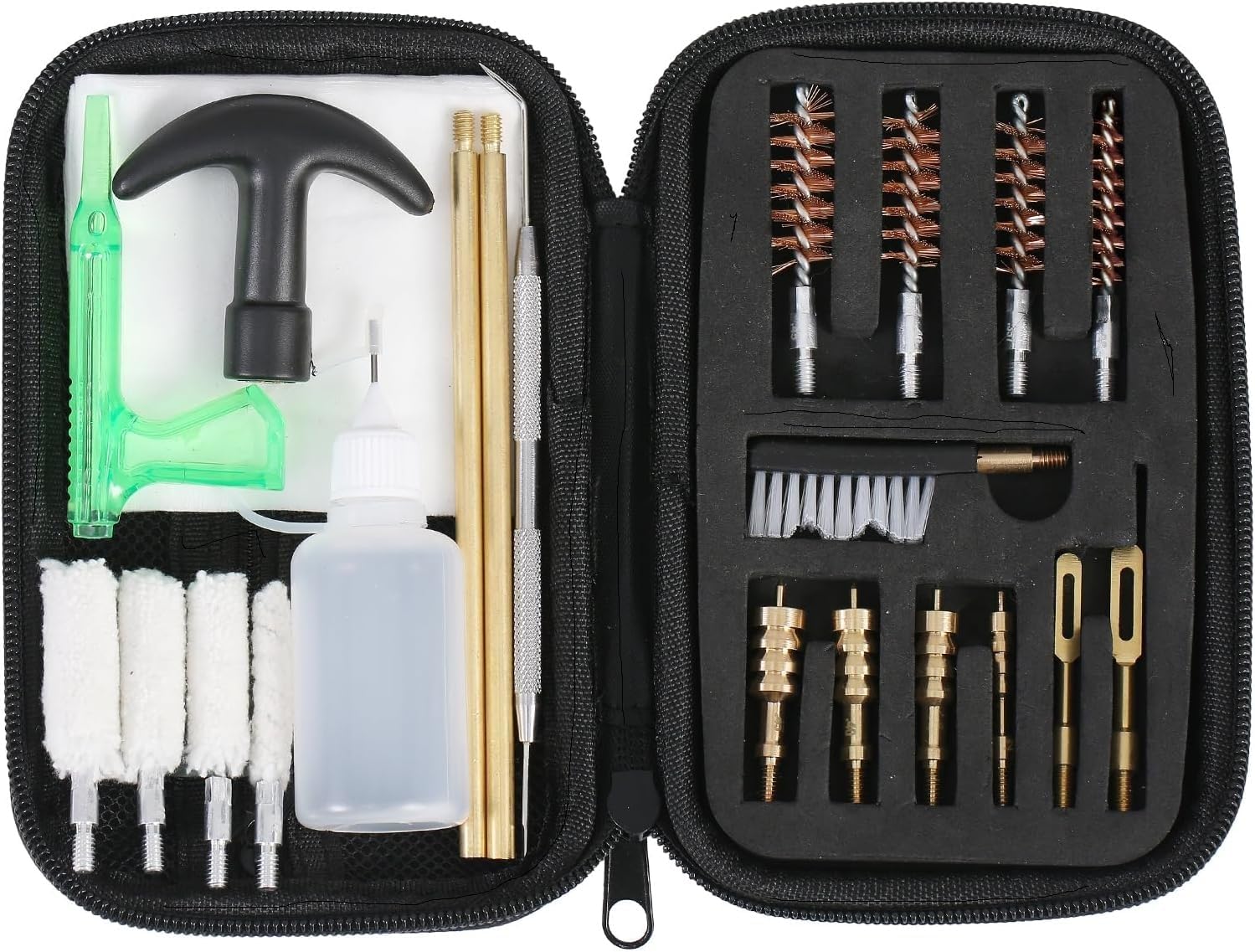 Amazon.com : Universal Handgun Cleaning Kit for .22 .357/.38/9mm .40 ...