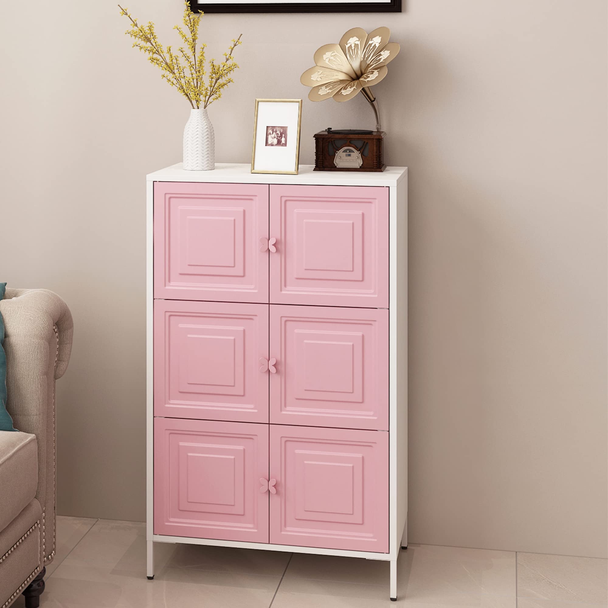 MIOCASA Metal Locker with 6 Doors Storage Cabinet Home and School ...