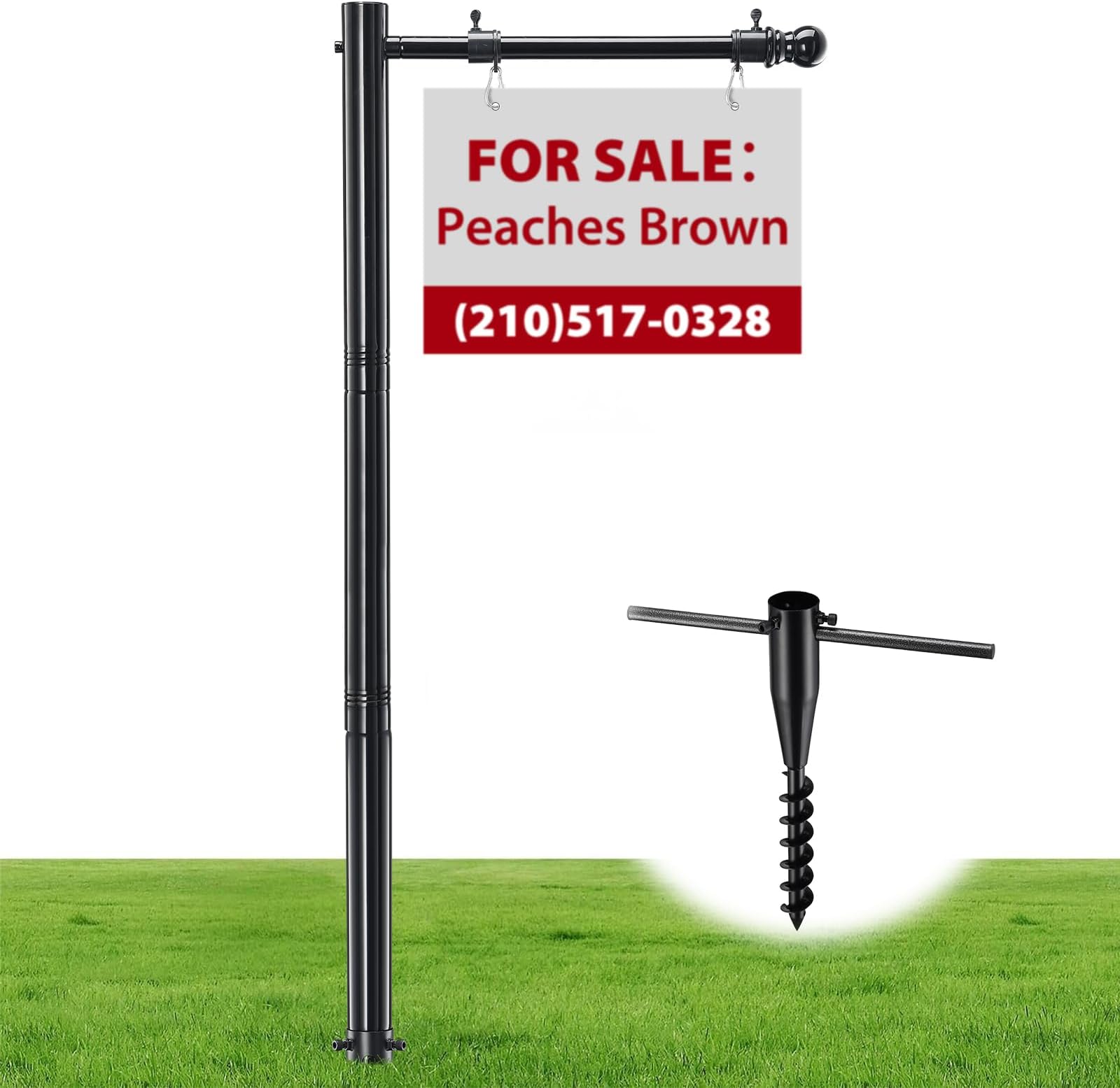 Amazon.com: Estate Sign Posts, 7FT Tall Metal Real Estate Sign Posts ...