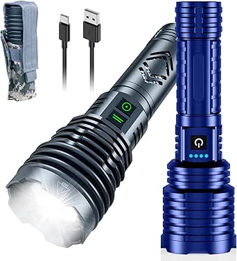 Flashlights High Lumens Rechargeable, 4400000 Lumens Bright Flashlight ...