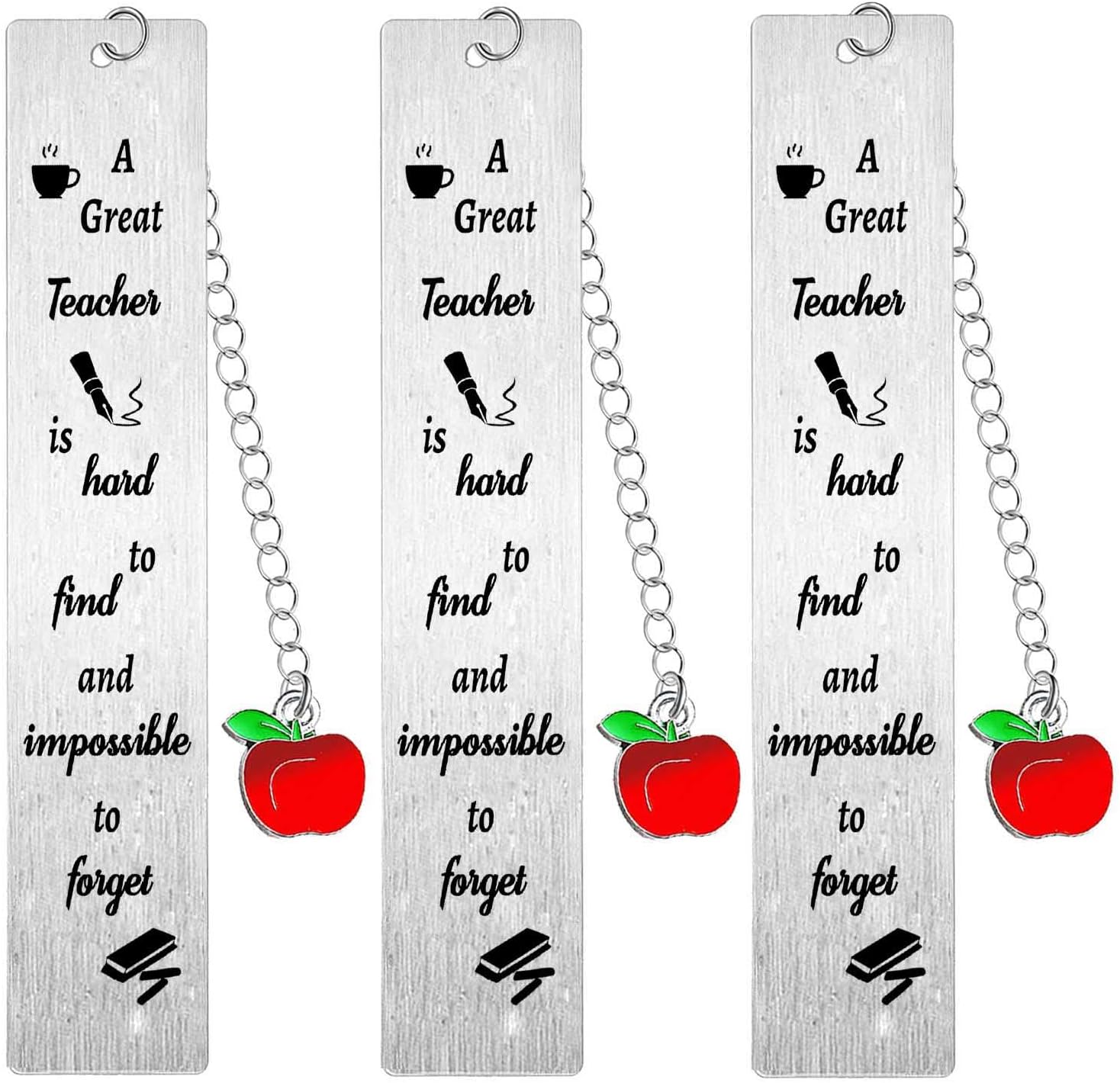Amazon.com: 3PC Teacher Bookmarks Appreciation Gifts for Teacher Book ...