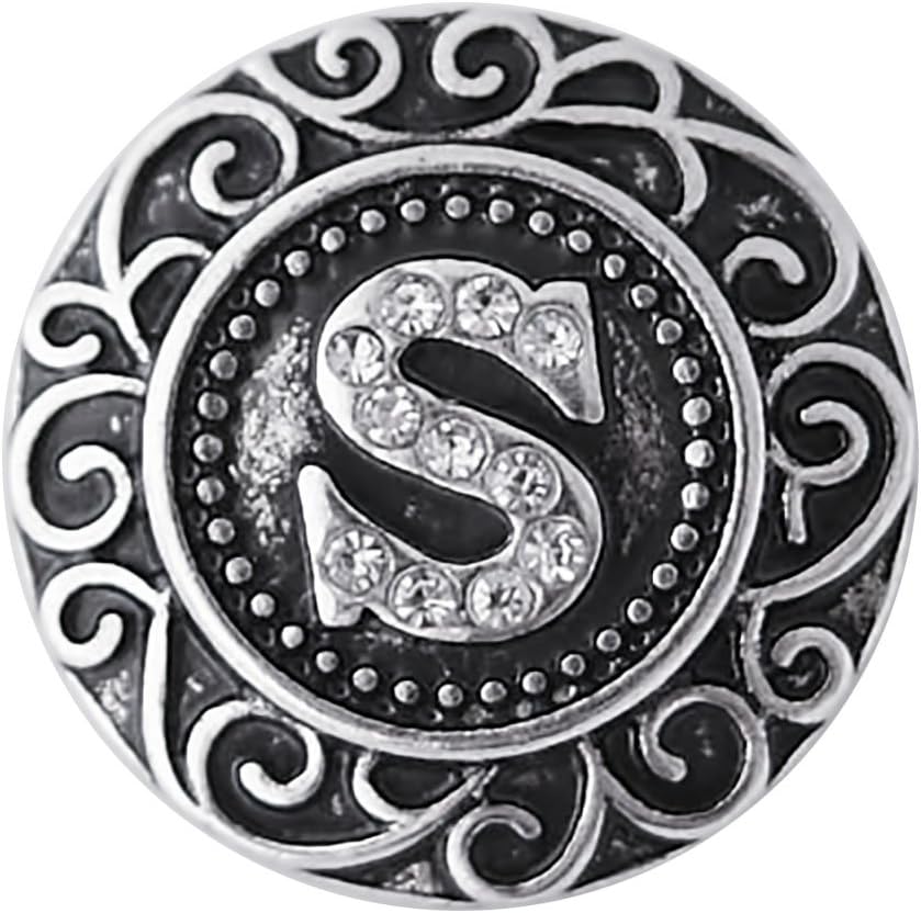 Amazon.com: Lovmoment Snap 20MM English Alphabet-S Shape with ...
