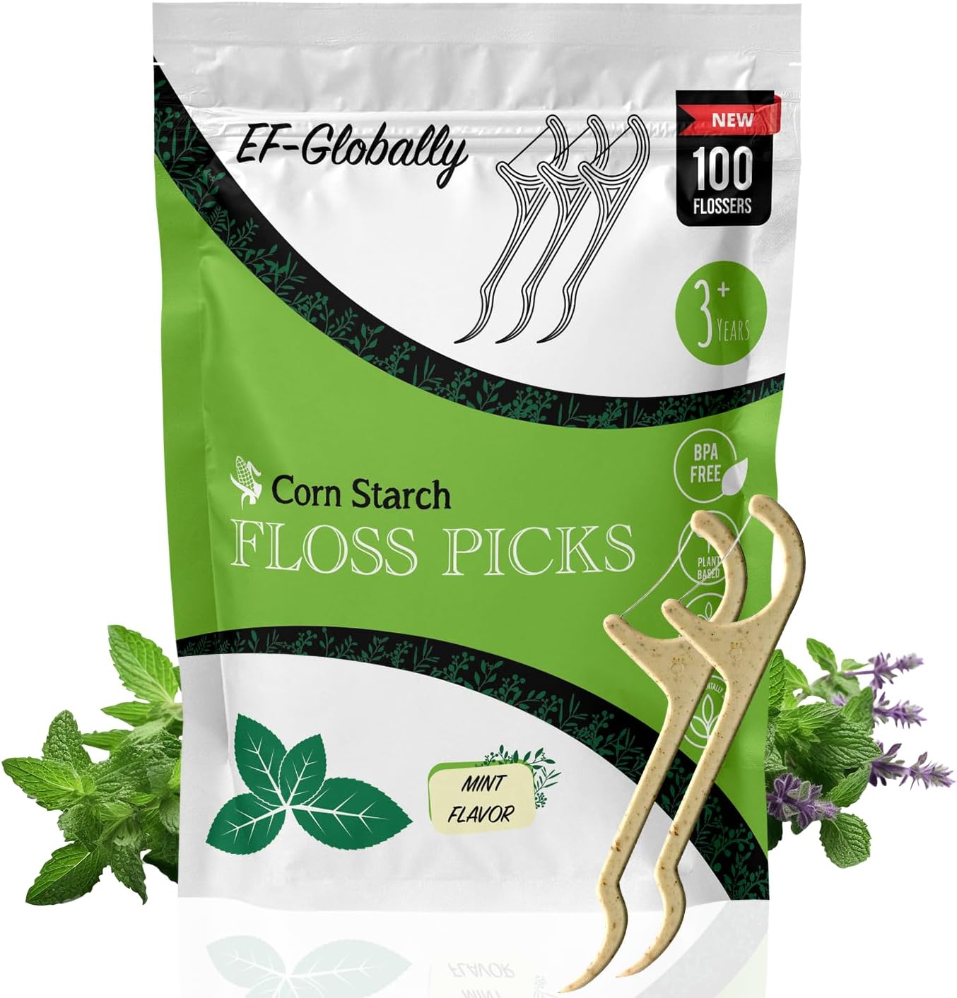 Amazon.com: Denterity Biodegradable Dental Floss Picks, Earth Friendly ...