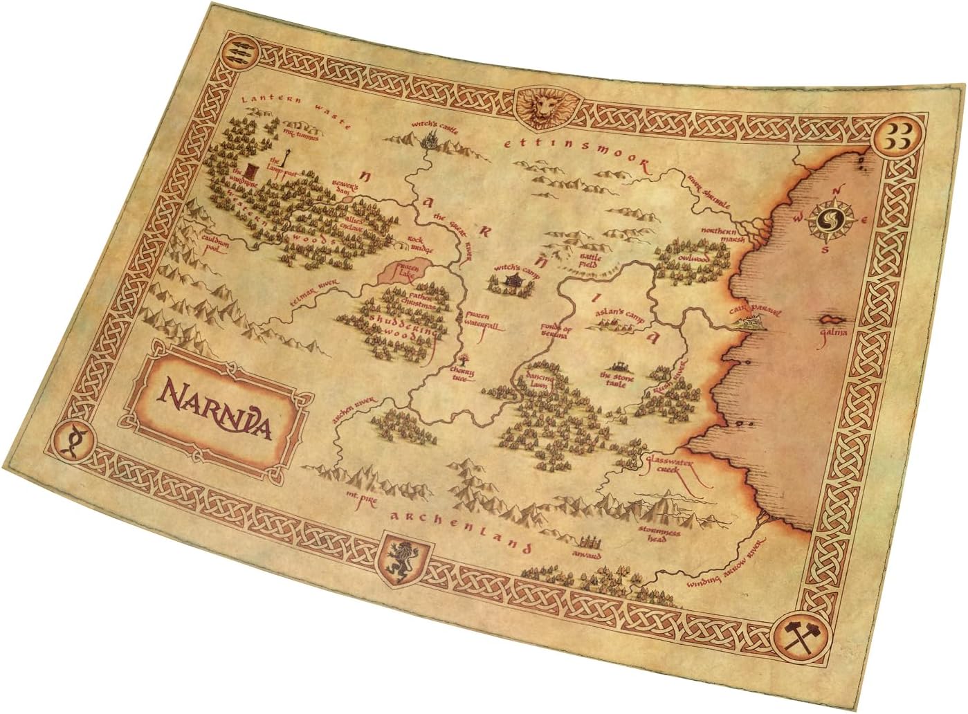 Amazon.com: LNASI The Chronicles of Narnia, Narnia Map Poster -28x43cm ...