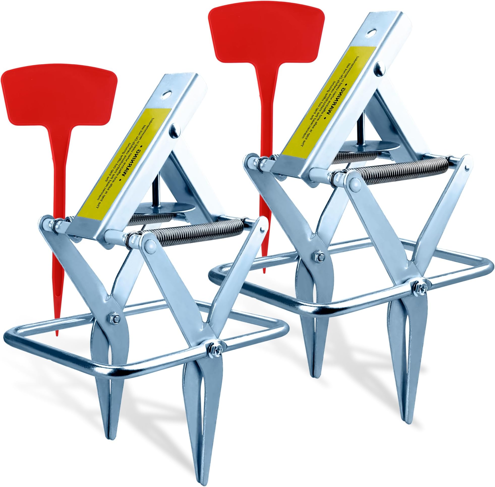 Amazon.com : 2 Pack Mole Traps,Galvanized Steel Scissor Trap,Reusable ...