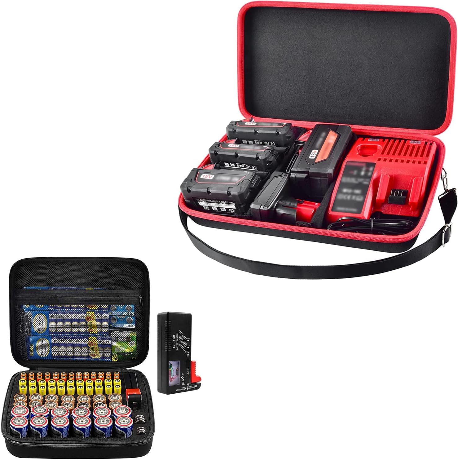 Amazon.com: Comecase Extra Large Battery Holder Storage Case Hard ...