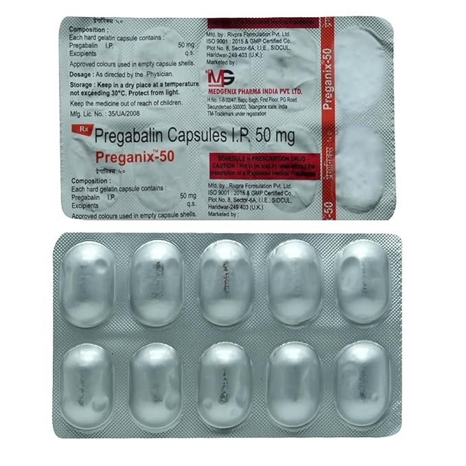 Preganix - 50Mg - Strip of 10 Capsules : Amazon.in
