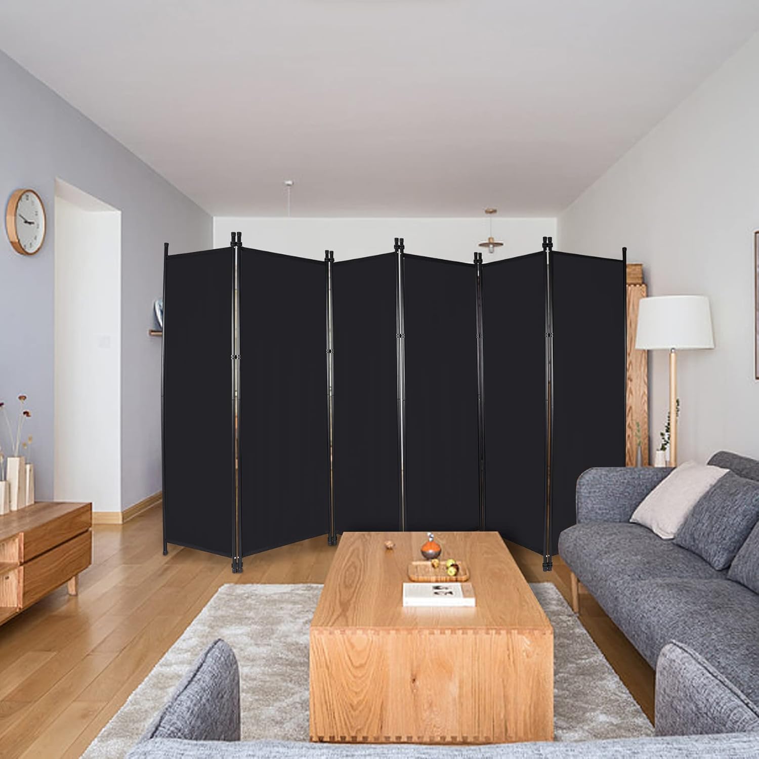 ALBOMI Divisor de habitación plegable grande de 6 paneles, pantalla de ...