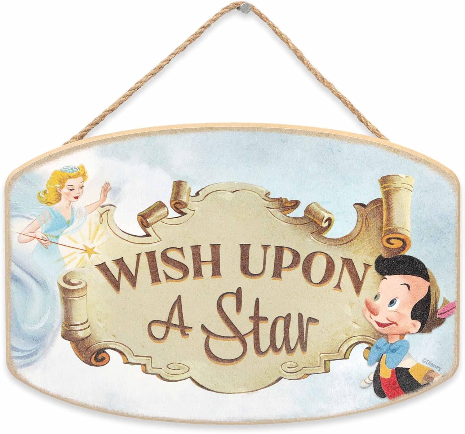 Amazon.com: Open Road Brands Disney Pinocchio Wish Upon a Star Hanging ...