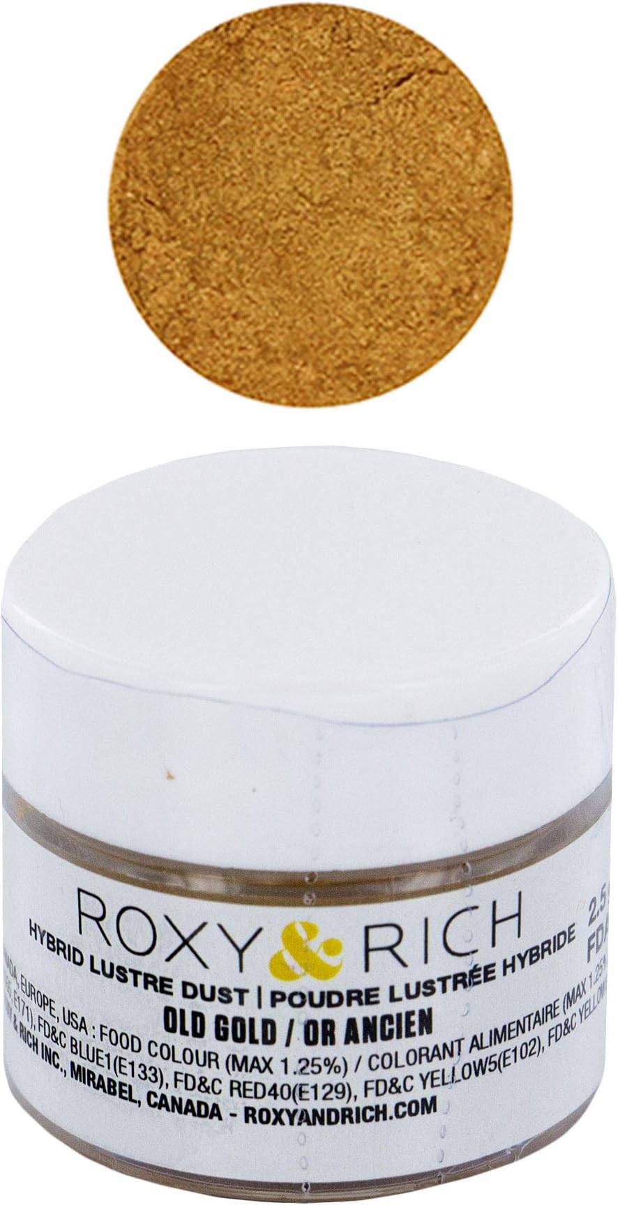 Amazon.com : Roxy & Rich Hybrid Luster Dust Powder Food Color, Old Gold ...