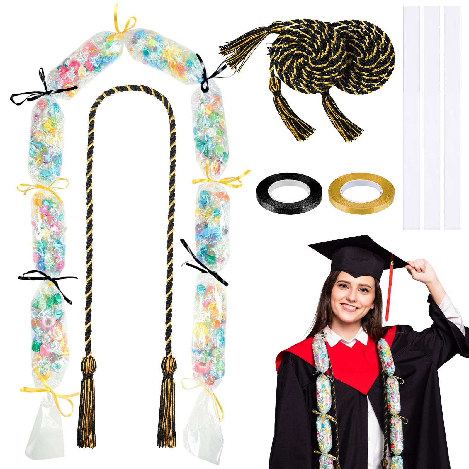 Amazon.com: Teling 8 Pcs Graduation Leis Candy Graduation Candy Lei Kit ...