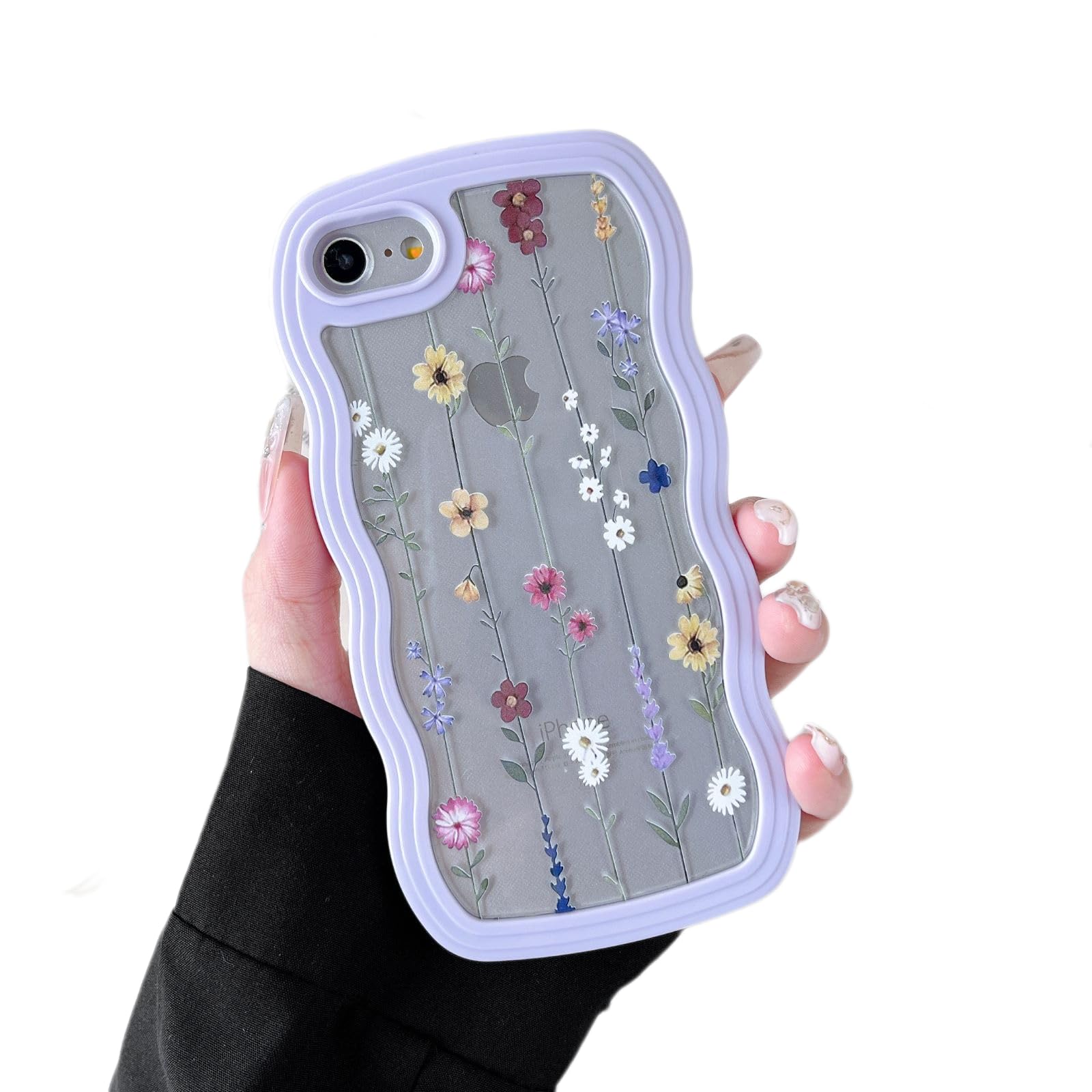 ZTOFERA Wavy Case for iPhone 7/8/SE 2020/SE 2022, Cute Clear Protective ...