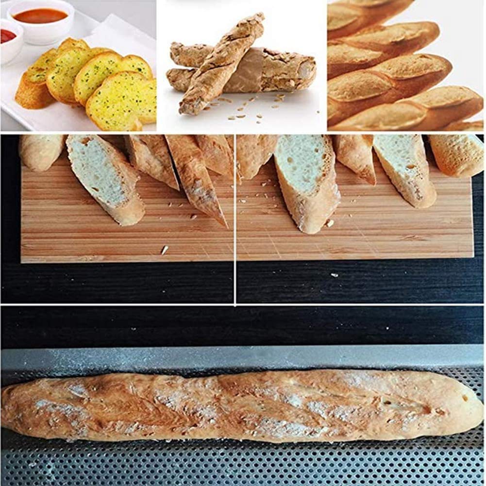 Bagette Baking Pans French Bread Baking Pan - 15x13 Inch 4-Wave ...