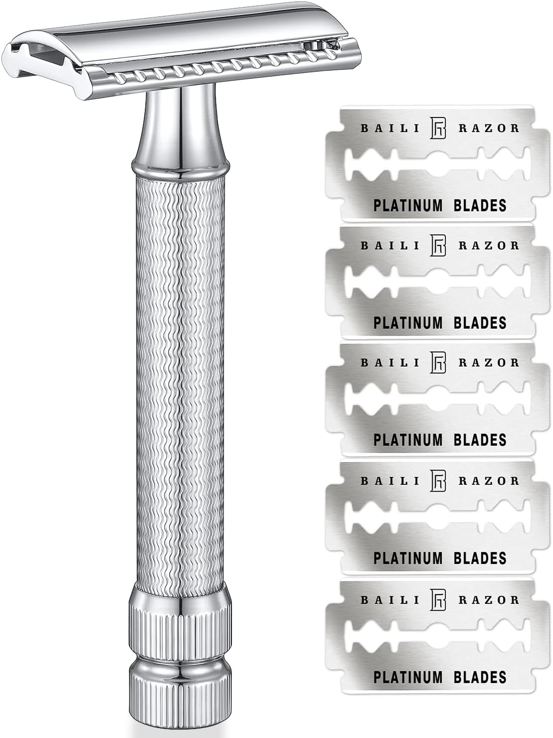 Amazon.com: BAILI Double Edge Safety Razor Stainless Wet Shaving Shaver ...