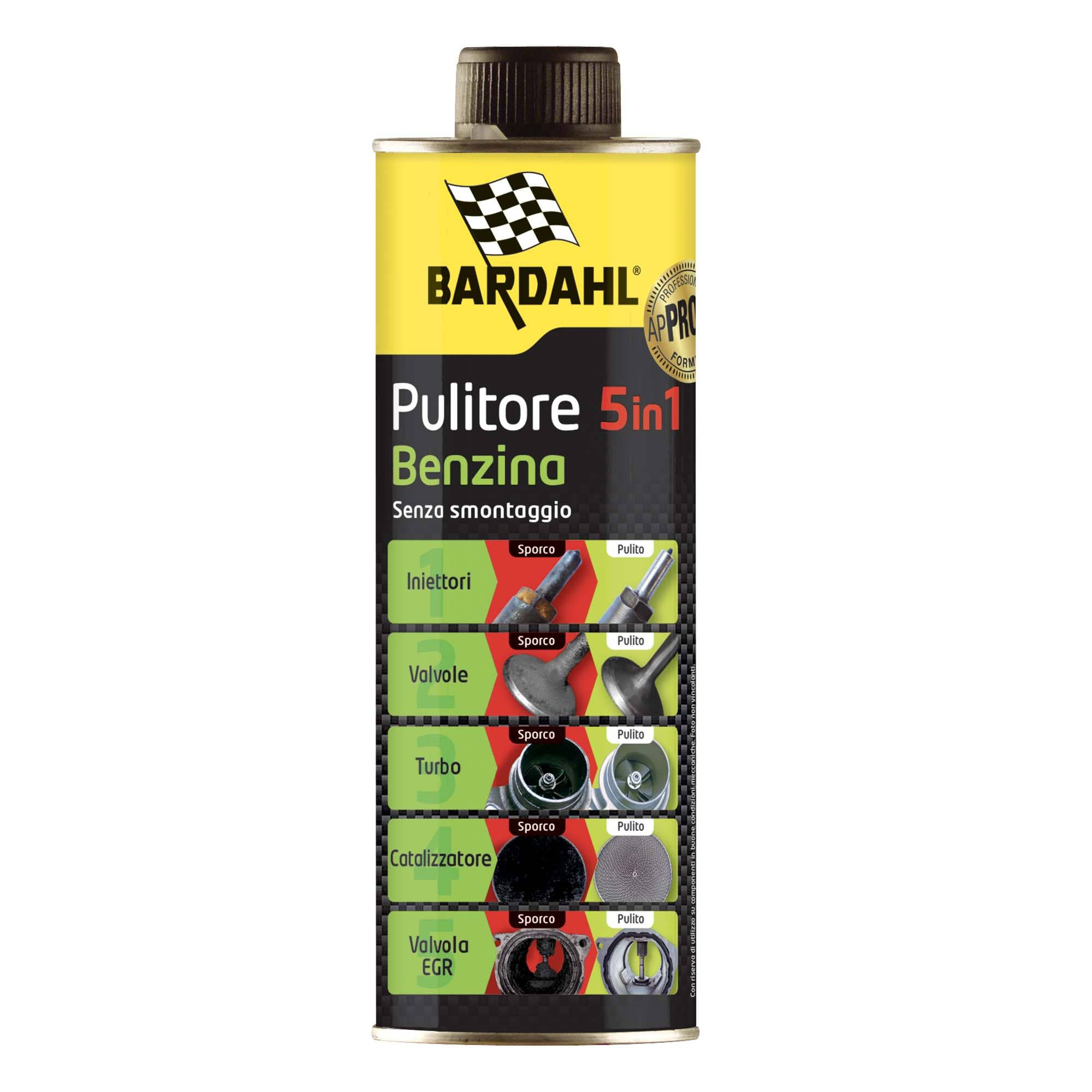 Bardahl - Pulitore 5 in 1 Benzina, Additivo Multifunzionale per la ...
