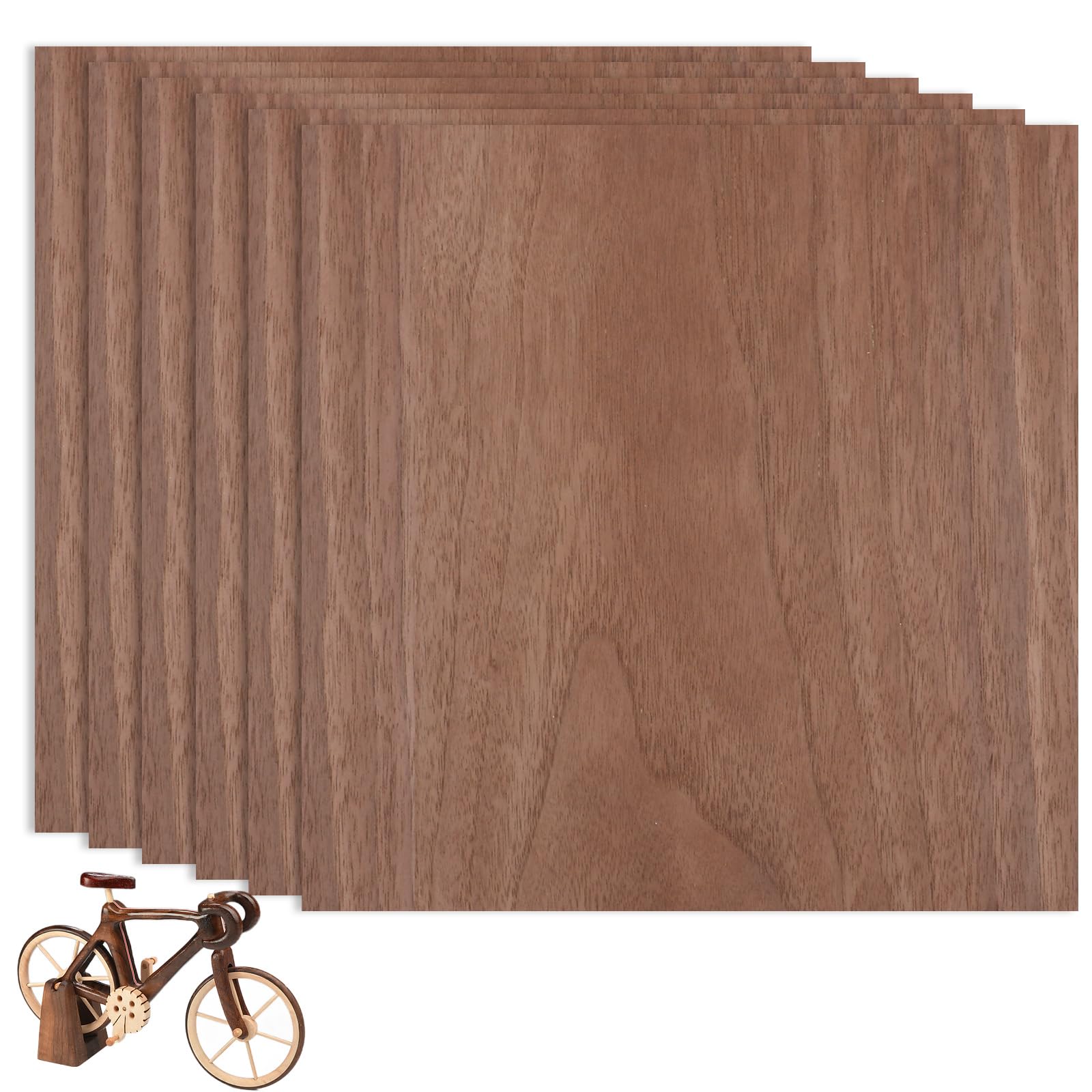 Amazon.com: YOUNTHYE 6PCS Walnut Plywood 1/8" x 12" x 12" Walnut Sheets ...