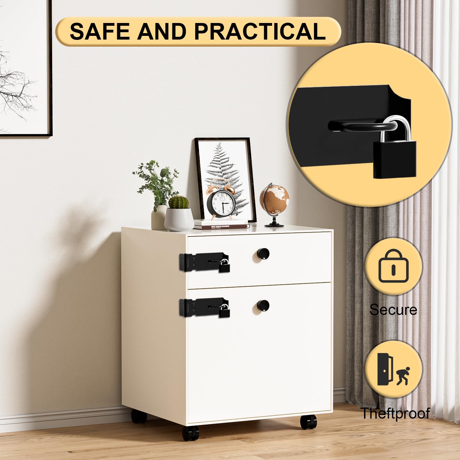 Snapklik.com : Hasp Lock,Door Hinge Lock Padlock,Black Clasp Latch ...
