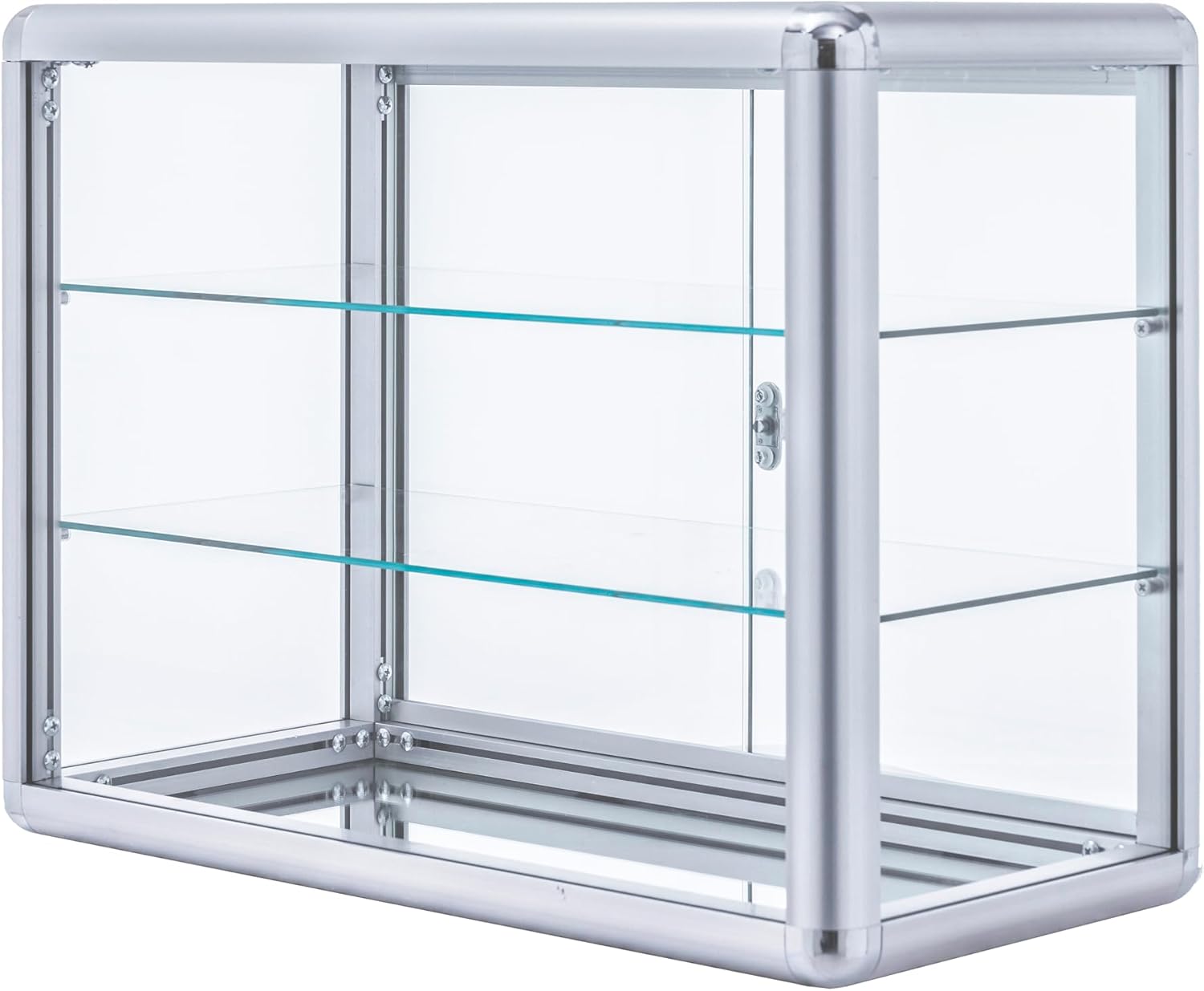 Amazon.com: JOYART Glass Counter Display Cabinet Standard Aluminum ...