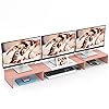 Amazon.com: TEAMIX Dual Monitor Stand Riser for 2 Monitors, Pink Wood ...