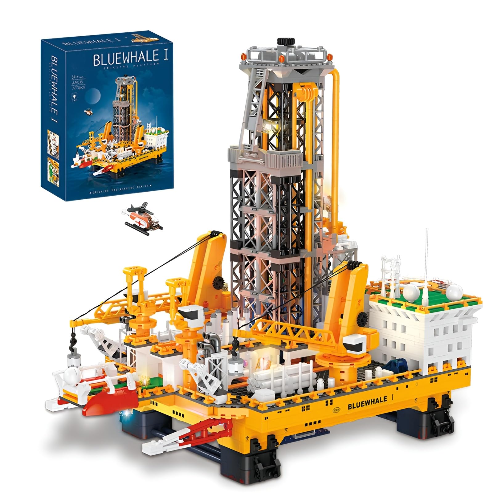 SymGrpu Offshore Rig Platform Building Kit, Large Sea Oil Architecture ...