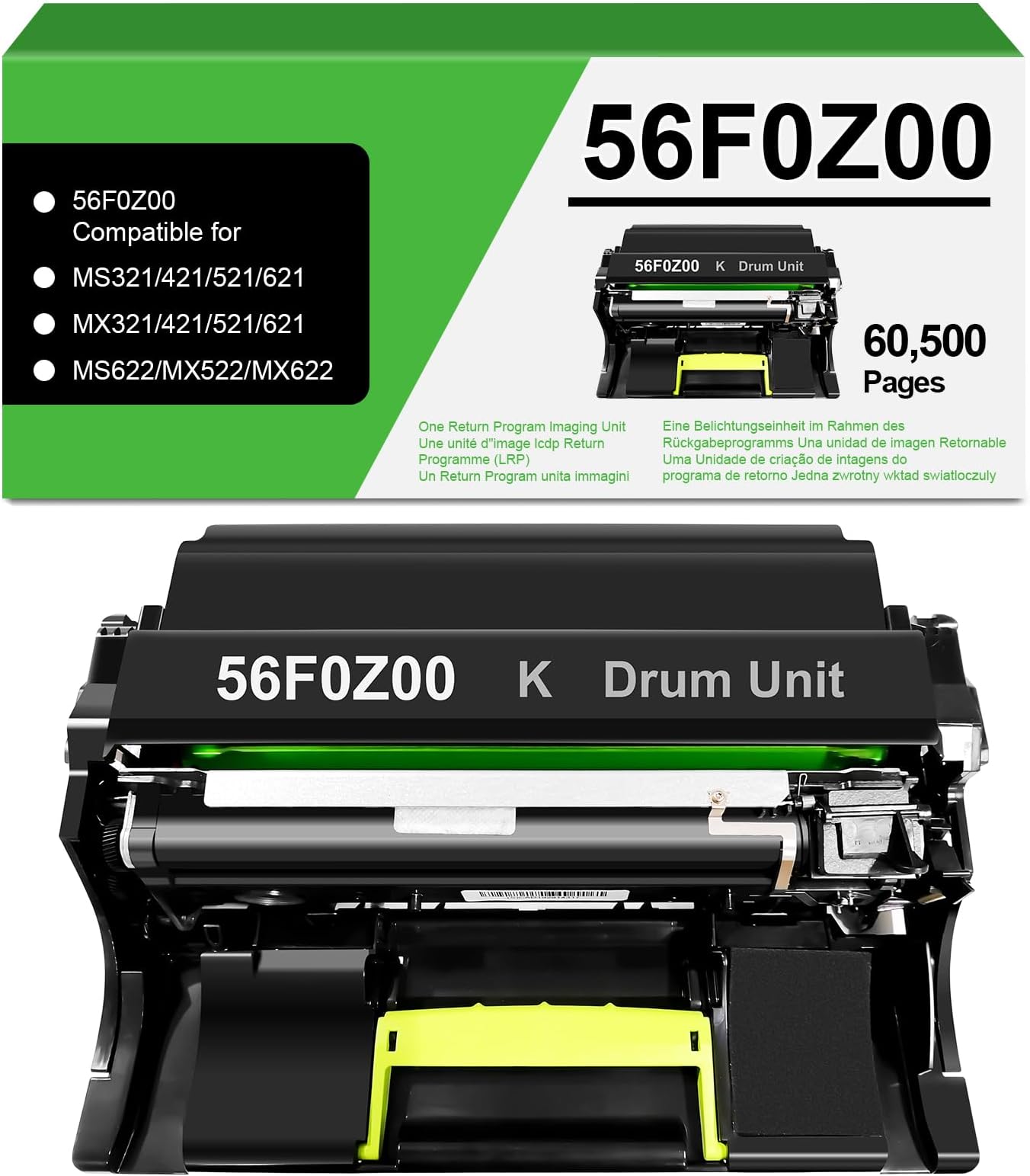 Amazon.com : Verabeenix 56F0Z00 Remanufactured Drum Unit Compatible for ...