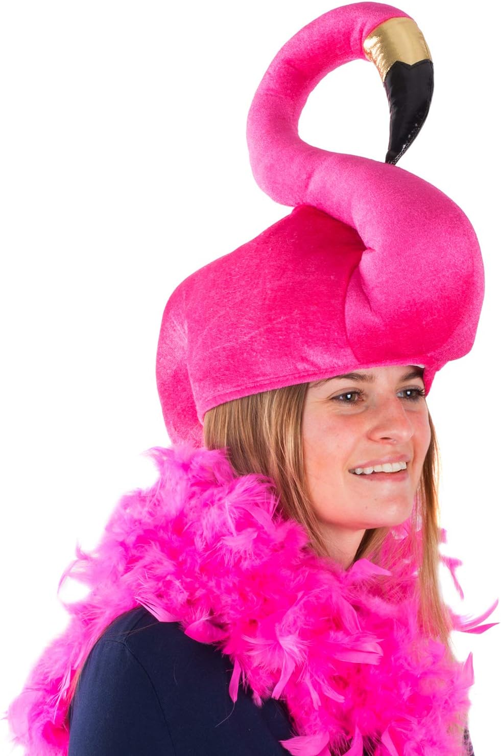 Amazon.com: Tigerdoe Flamingo Hat - Pink Feather Boa - 2 Pc Set ...