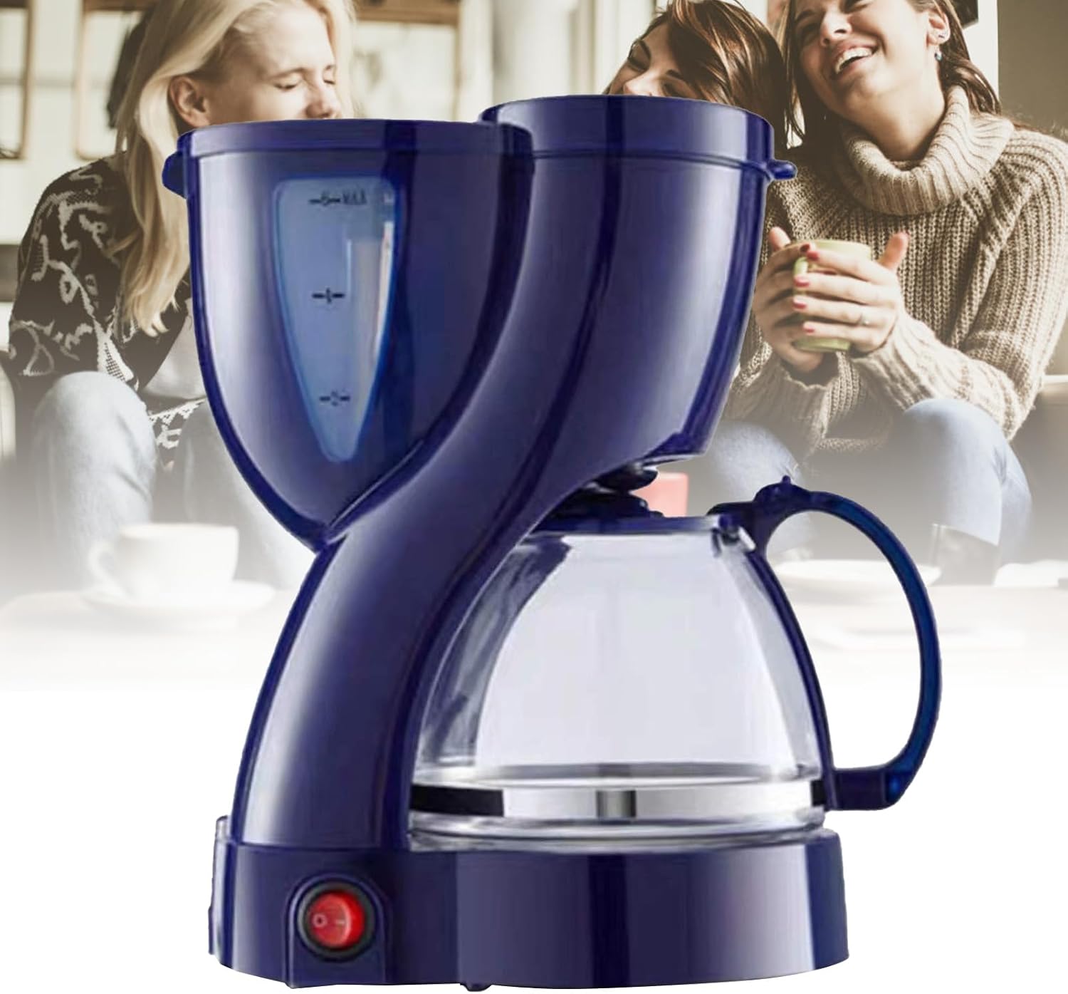 Miokycl Mini cafetera americana portátil de doble función de goteo para ...