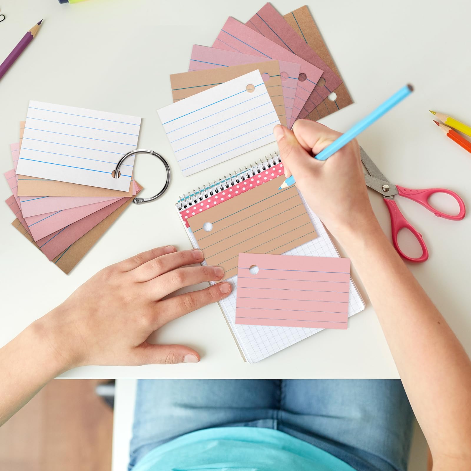 Snapklik.com : Epakh 300 Pieces Lined Index Cards 180 GSM Thick Flash Cards
