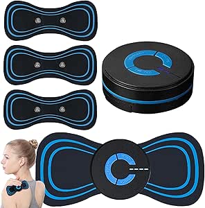 6 Pièces Massage Dos et Cervicales, Mini Masseurs Électriques Portables, Micro-courant EMS ...