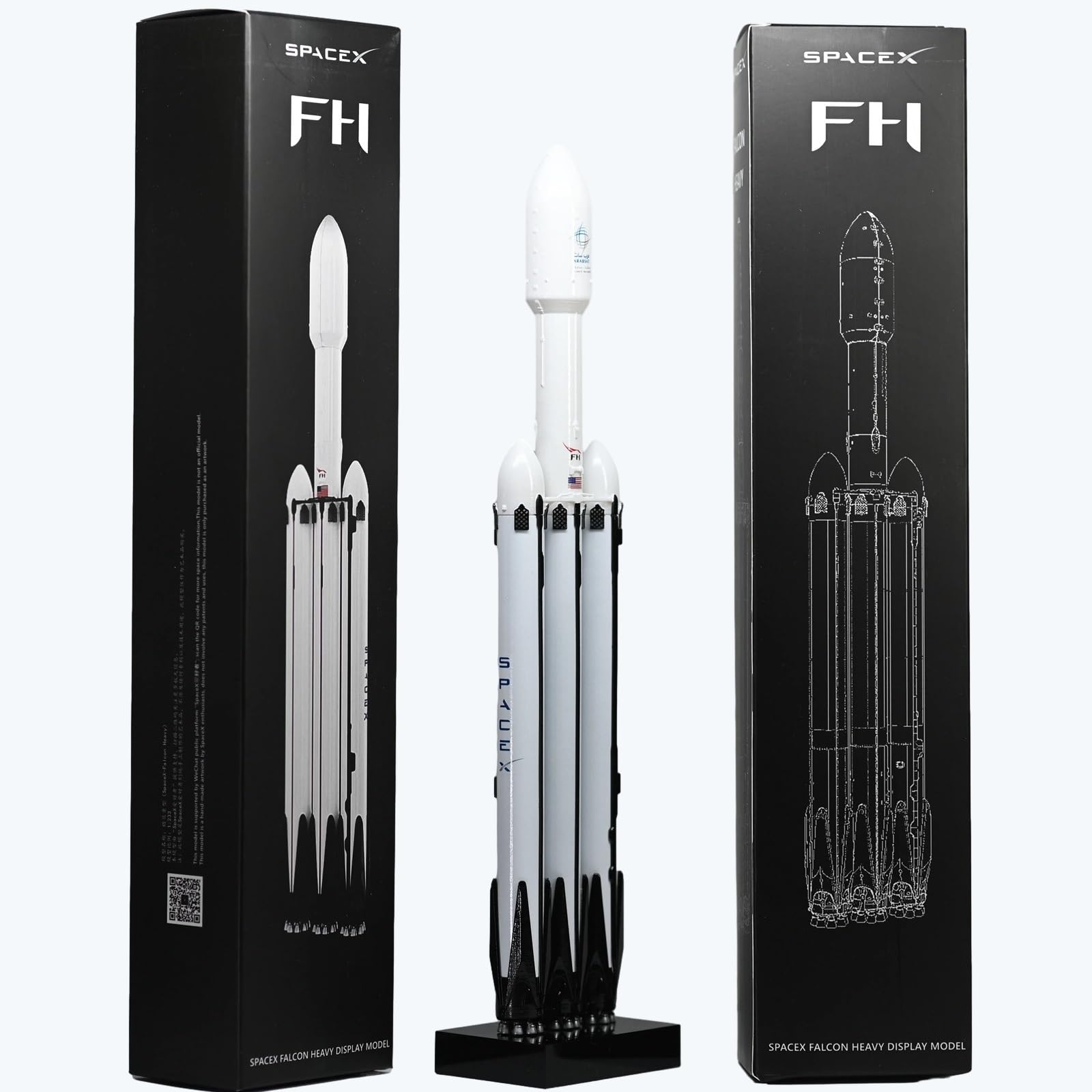 Amazon.com: SpaceX Model Dragon Starship Falcon 9 Rocket Heavy Falcon ...