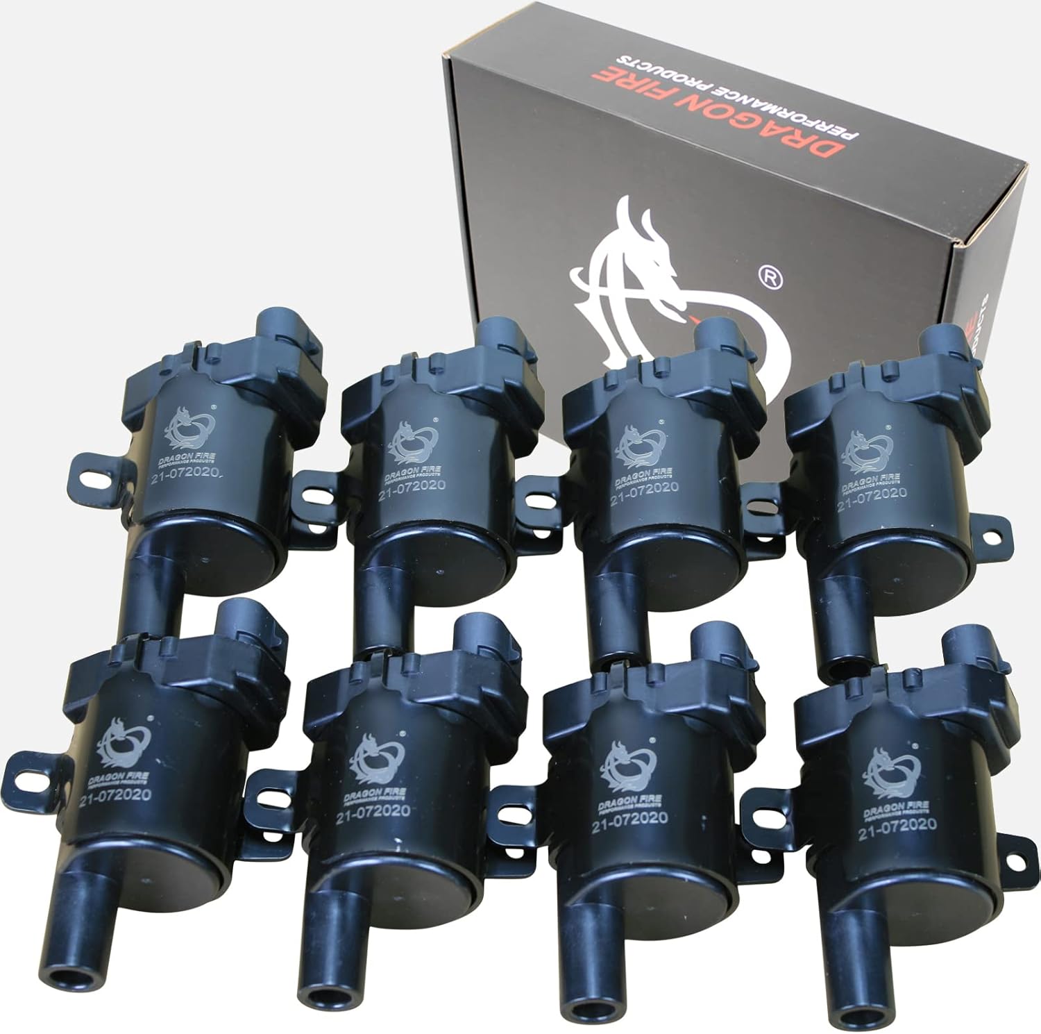 Amazon.com: DRAGON FIRE PERFORMANCE 8pc ROUND Ignition Coil Set ...