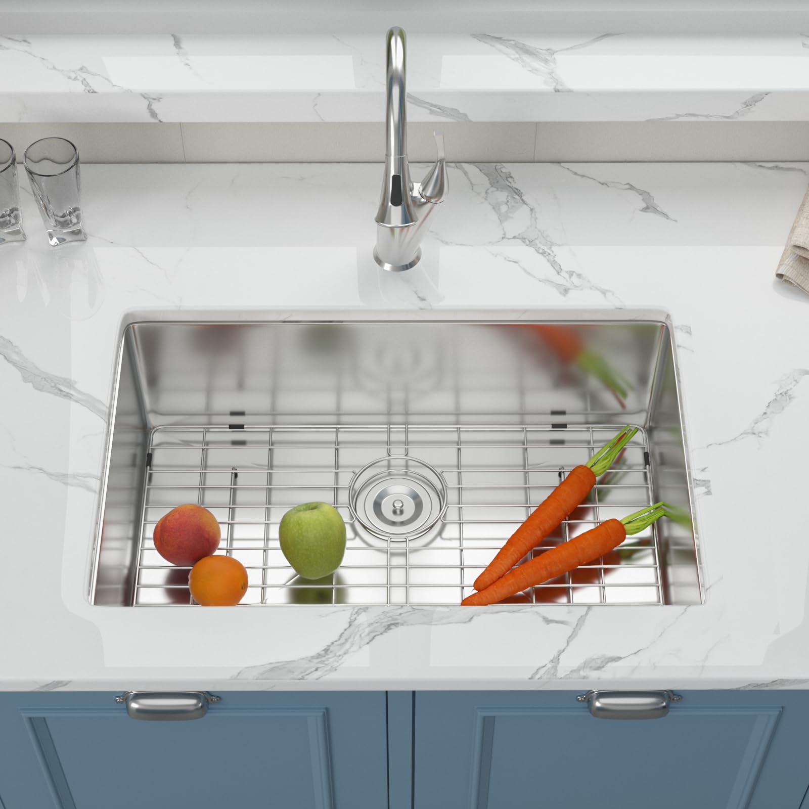 28 Undermount Kitchen Sink - GhomeG 28x18 Undermount Sink Deep Single ...