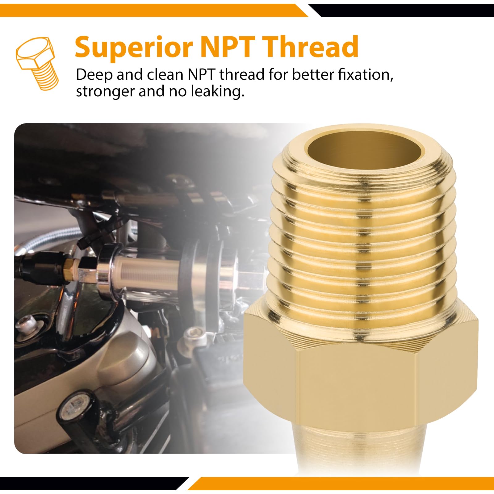 Snapklik.com : 4pcs Brass Hose Barb Fittings 5/16" Hose Barb To 1/8 NPT ...