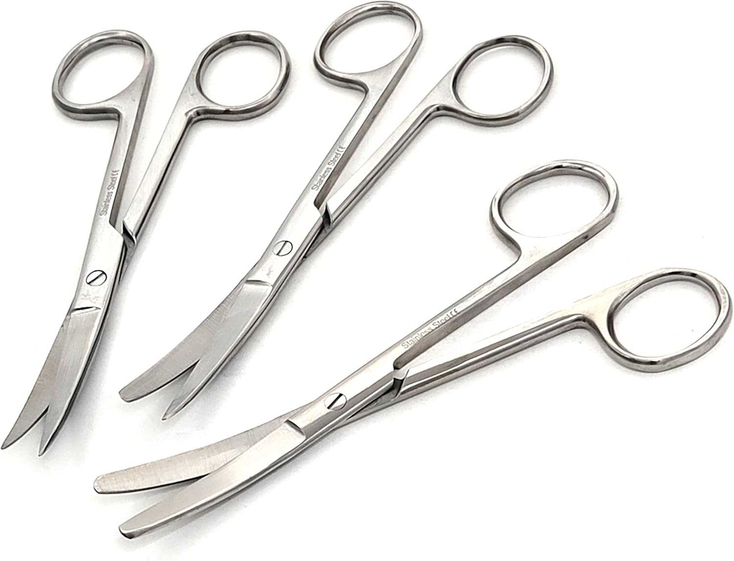 Amazon.com: Set of 3 Operating Dissecting Scissors Curved 5.5" (14cm ...