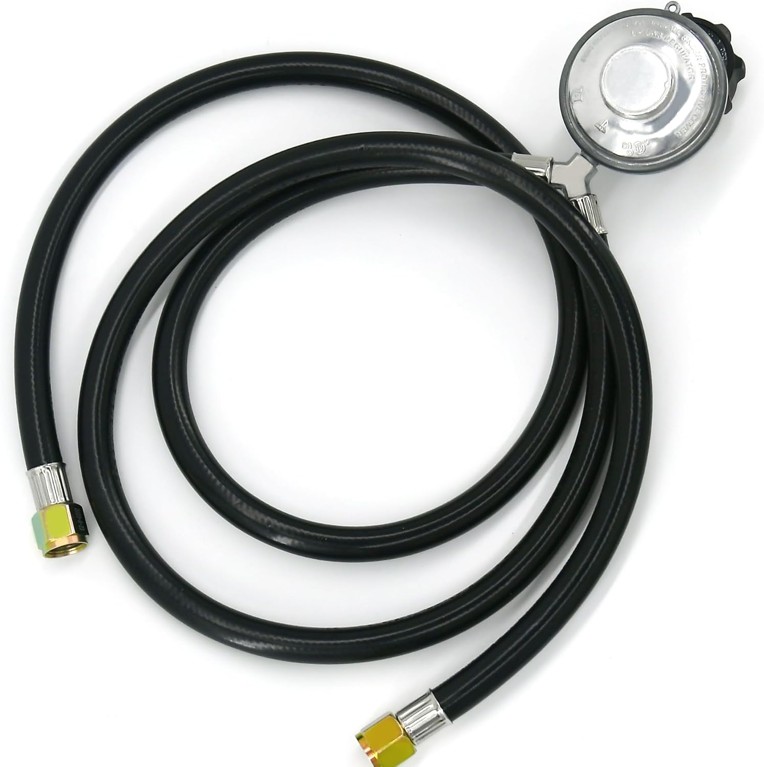 Amazon.com : 4 Feet Low Pressure Propane Regulator, Y-Splitter Kit with ...