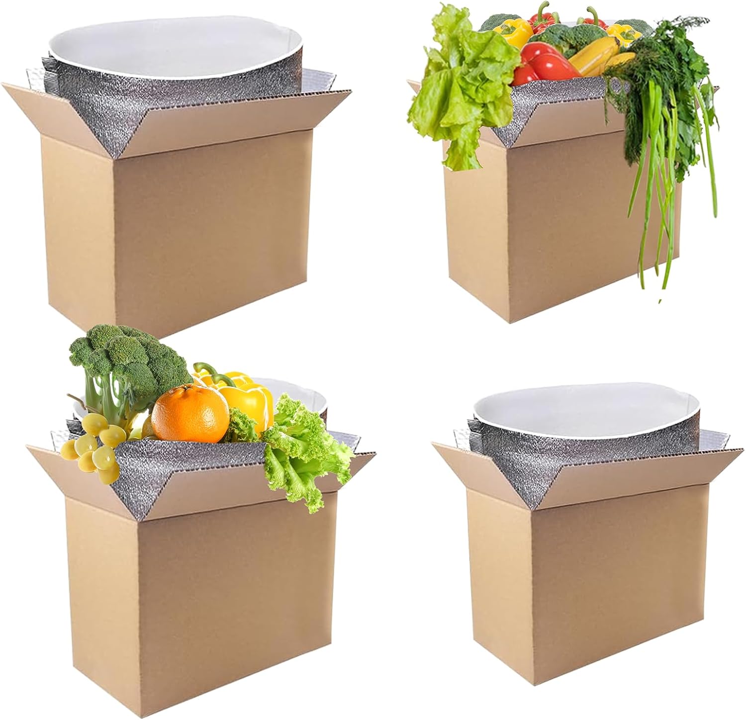Amazon.com: 4PCS Double Insulated Shipping Boxes with Aluminum Foil ...