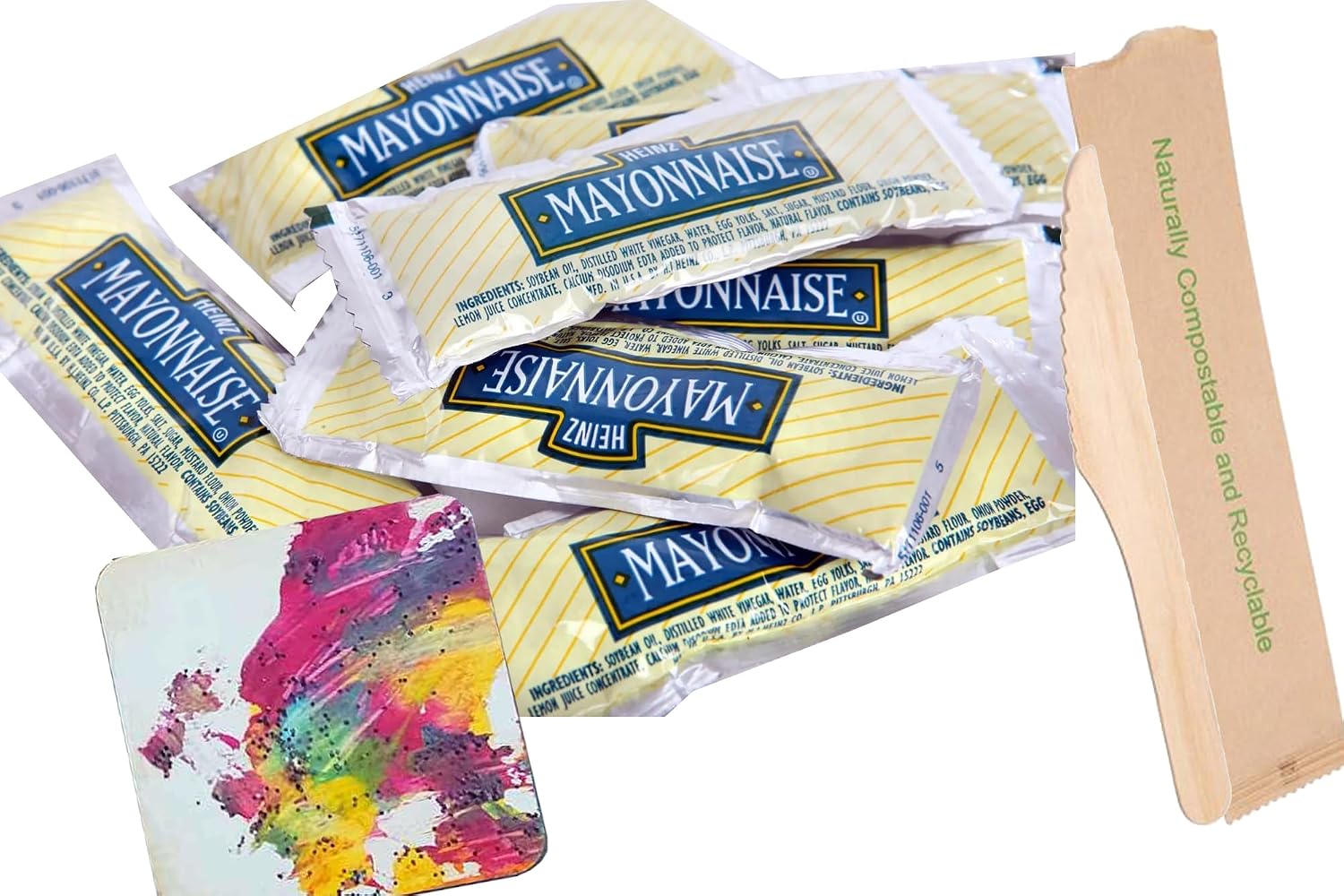 Heinz Mayonnaise Single Serve Packets of Mayo - 50 Count + a one of a ...