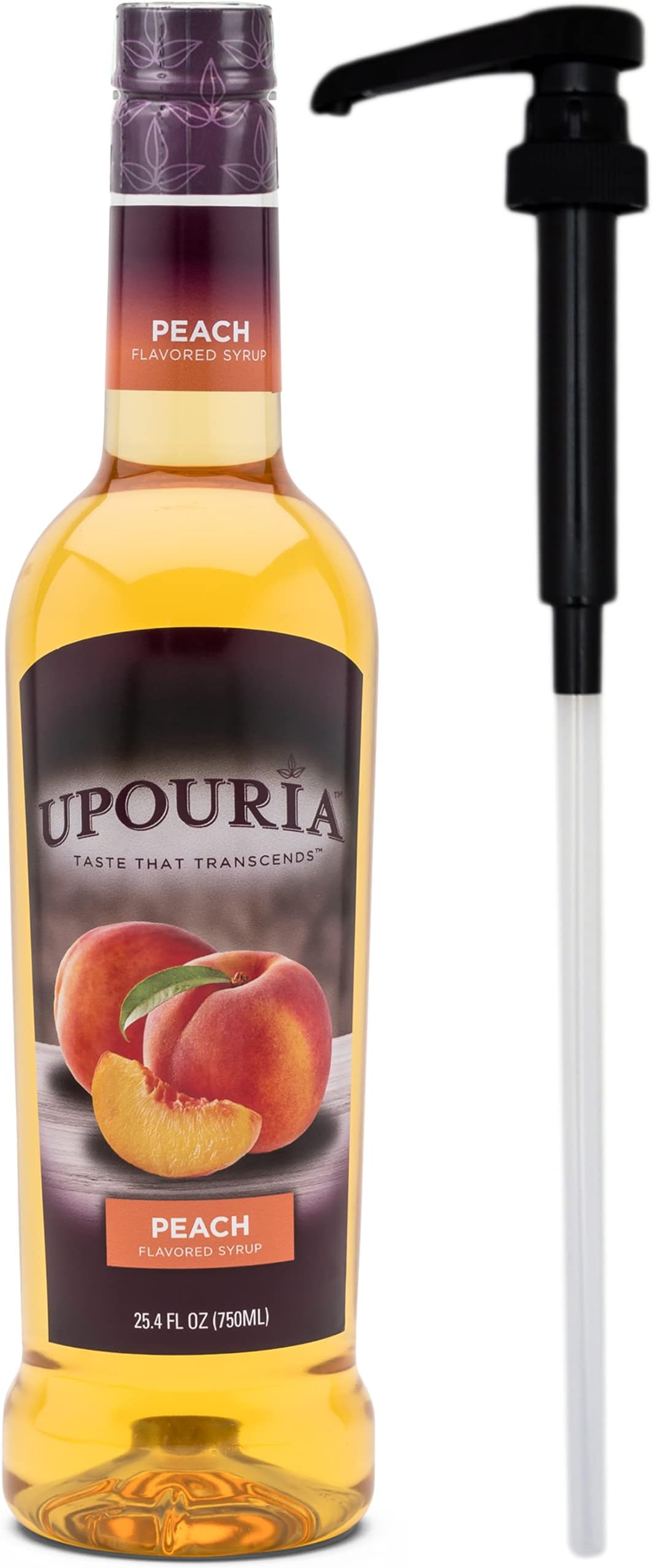 Amazon.com: Upouria Peach Flavored Syrup, Great for Iced Teas, Sodas ...