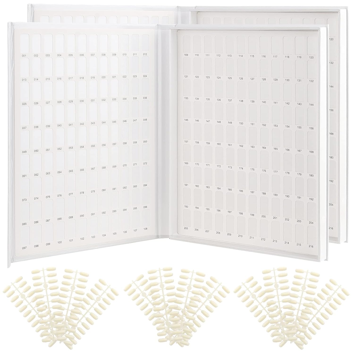 Amazon.com: PINGEUI 2 Pack 216 Colors Nail Display Book, Nail Gel ...