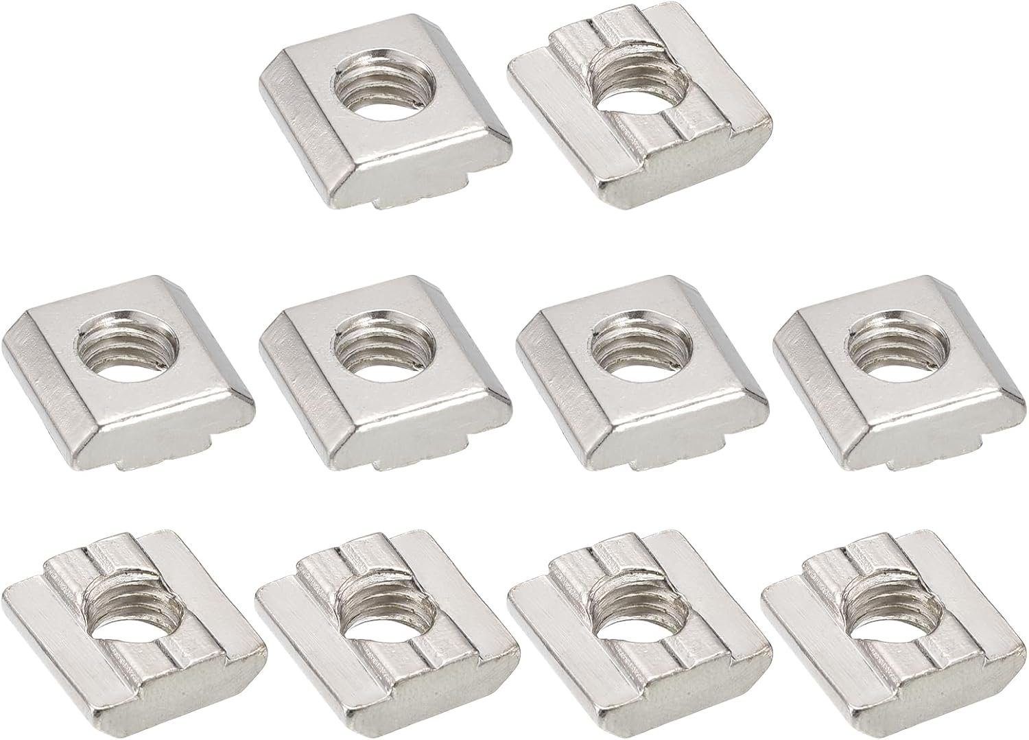 Amazon.com: uxcell T Nuts, 30pcs - Nickel Plated Carbon Steel T Slot Bolts, 3030 Series M8 ...