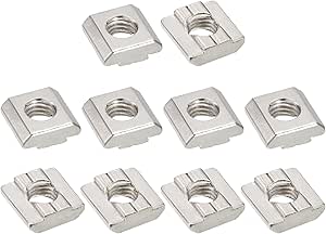 Amazon.com: uxcell T Nuts, 30pcs - Nickel Plated Carbon Steel T Slot Bolts, 3030 Series M8 ...