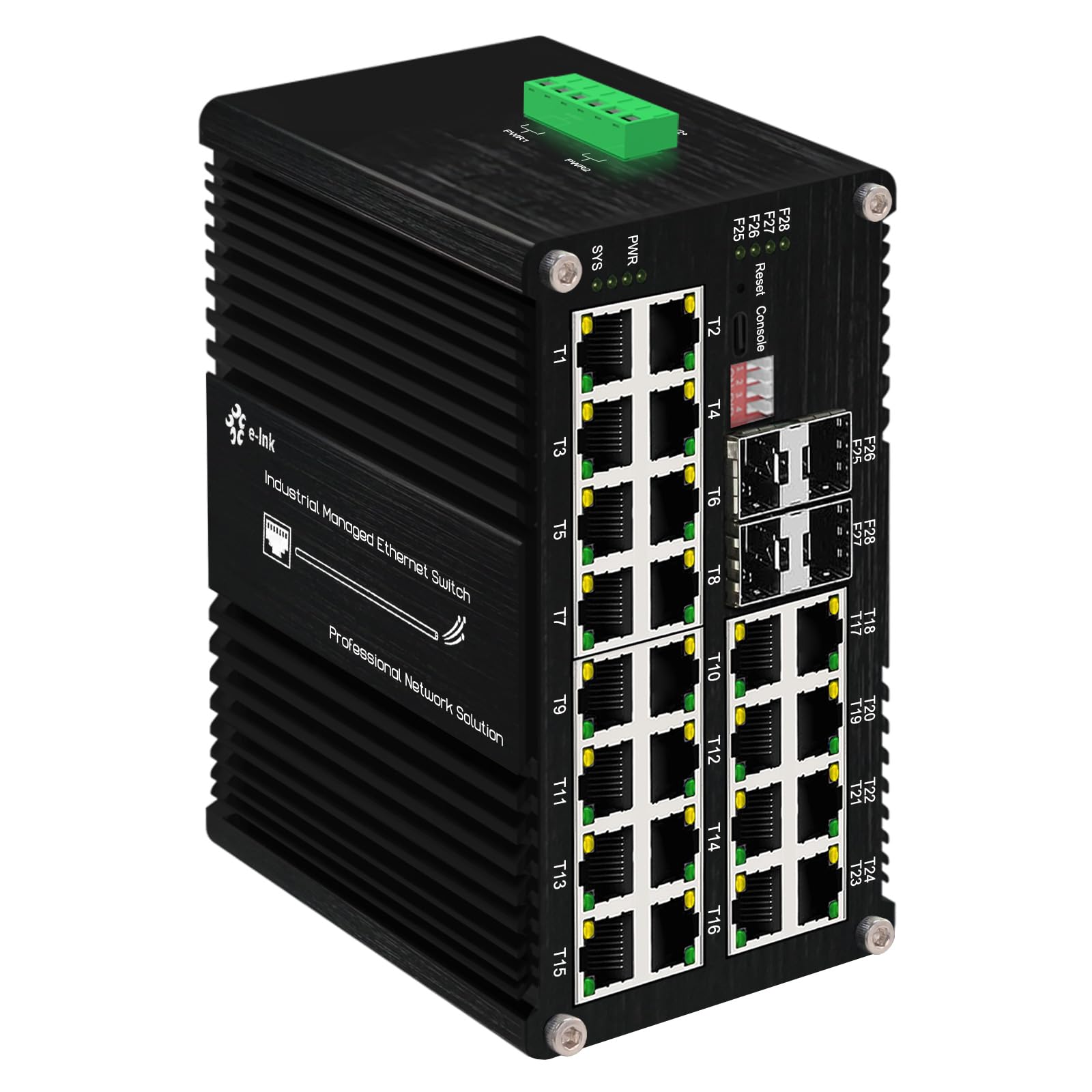 Amazon.com: Industrial Managed L2+ 28-Port Gigabit (PoE) Fiber Switch ...