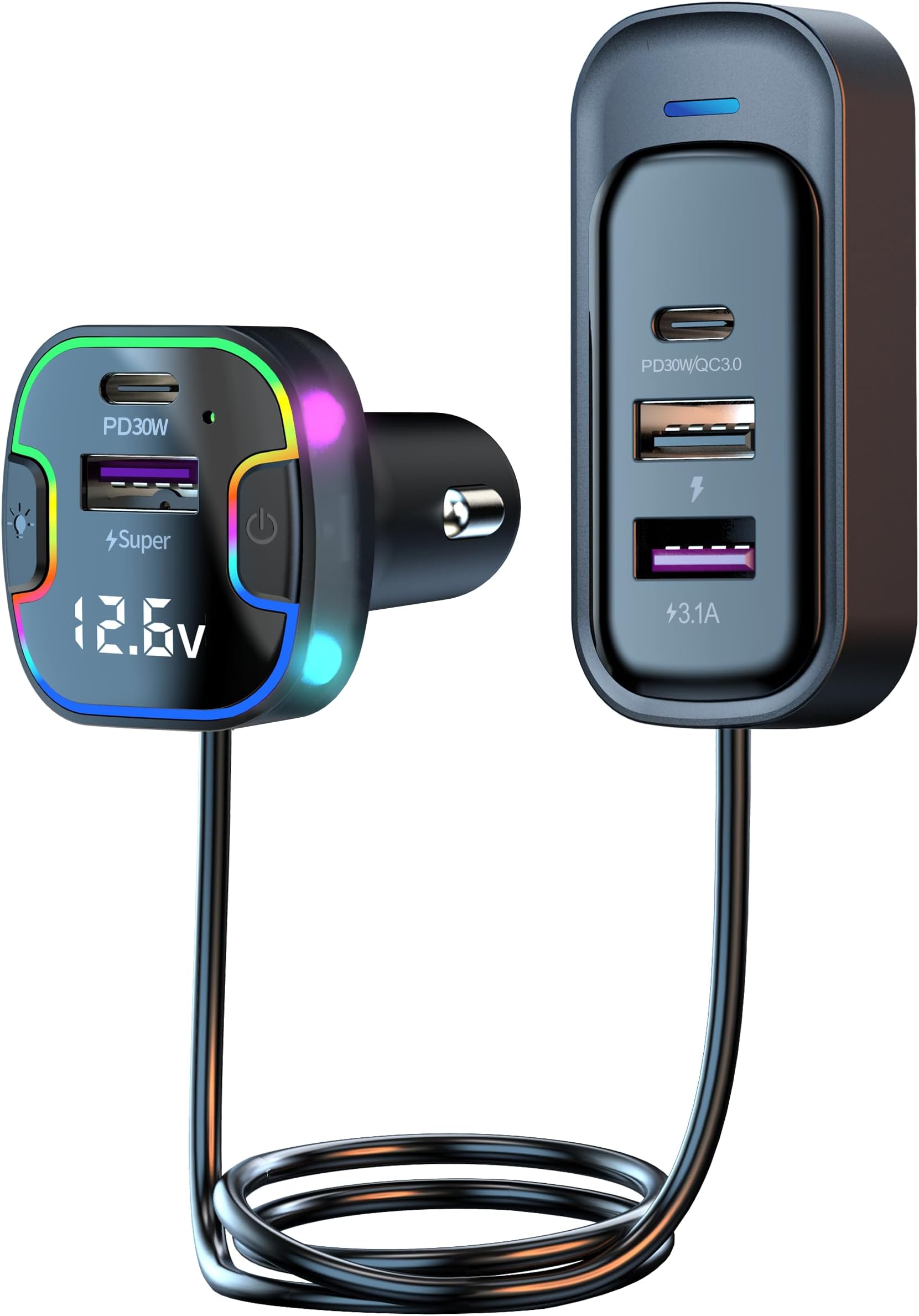 KFD 156W 140W C Port Car Charging Station 100W 96W 90W USB C Tablet ...