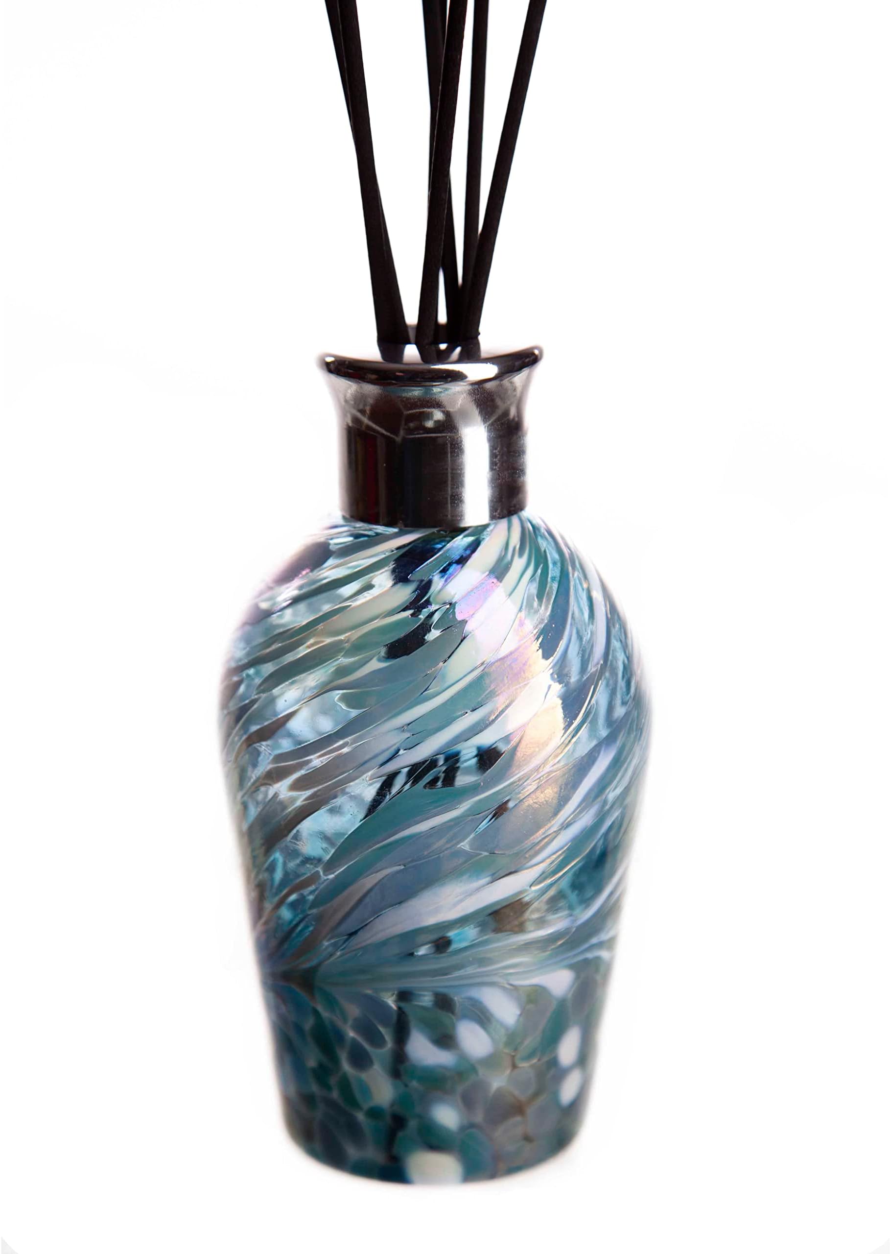 Amelia Art Glass Conical Reed Diffuser - Blue Dynasty : Amazon.co.uk ...