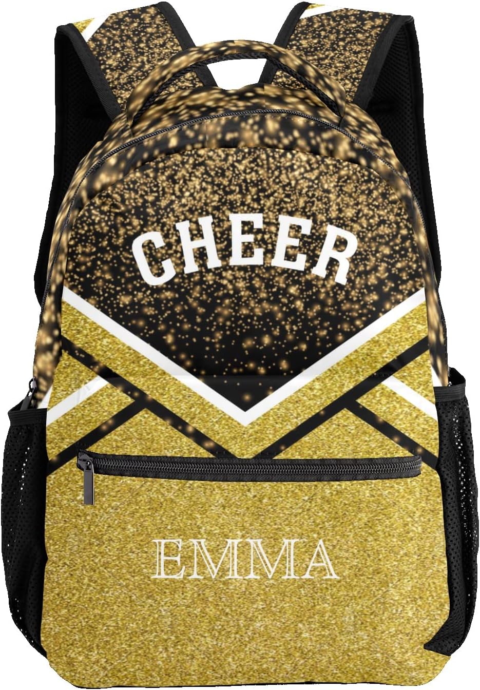Amazon.com | Zaaprint Golden Bling Print Waterproof Cheer Cheerleaders ...